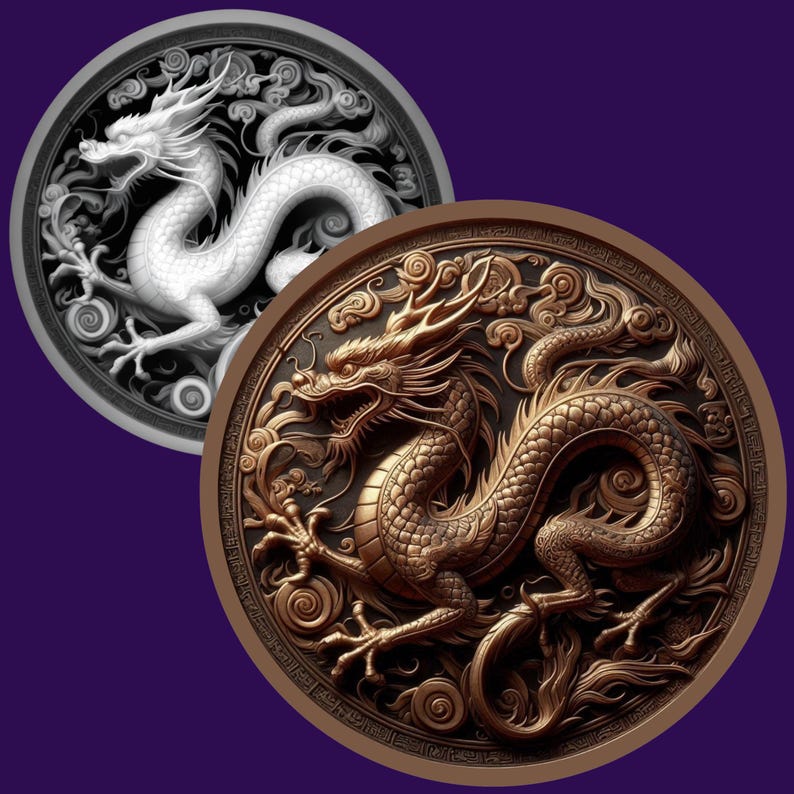 Dragon | 3D Illusion | Depth Map | Laser Burn | Laser Ready File |wood ...