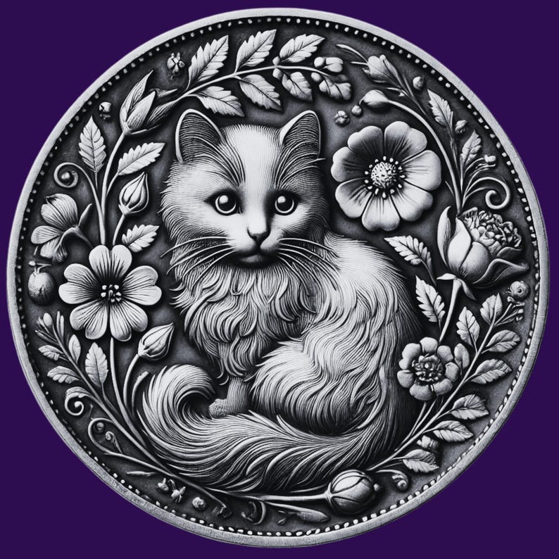 Cat 3D Illusion Depth Map Laser Burn PNG Laser Ready Engrave Digital ...