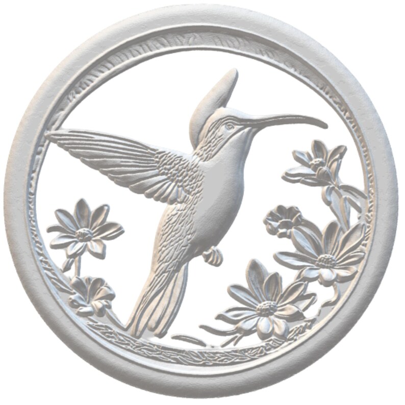 Hummingbird 3D Relief STL File | Embossing | Depth, Height Map | Resin ...