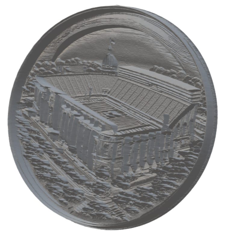Michigan Stadium 3D Relief STL File | Embossing | Depth, Height Map ...