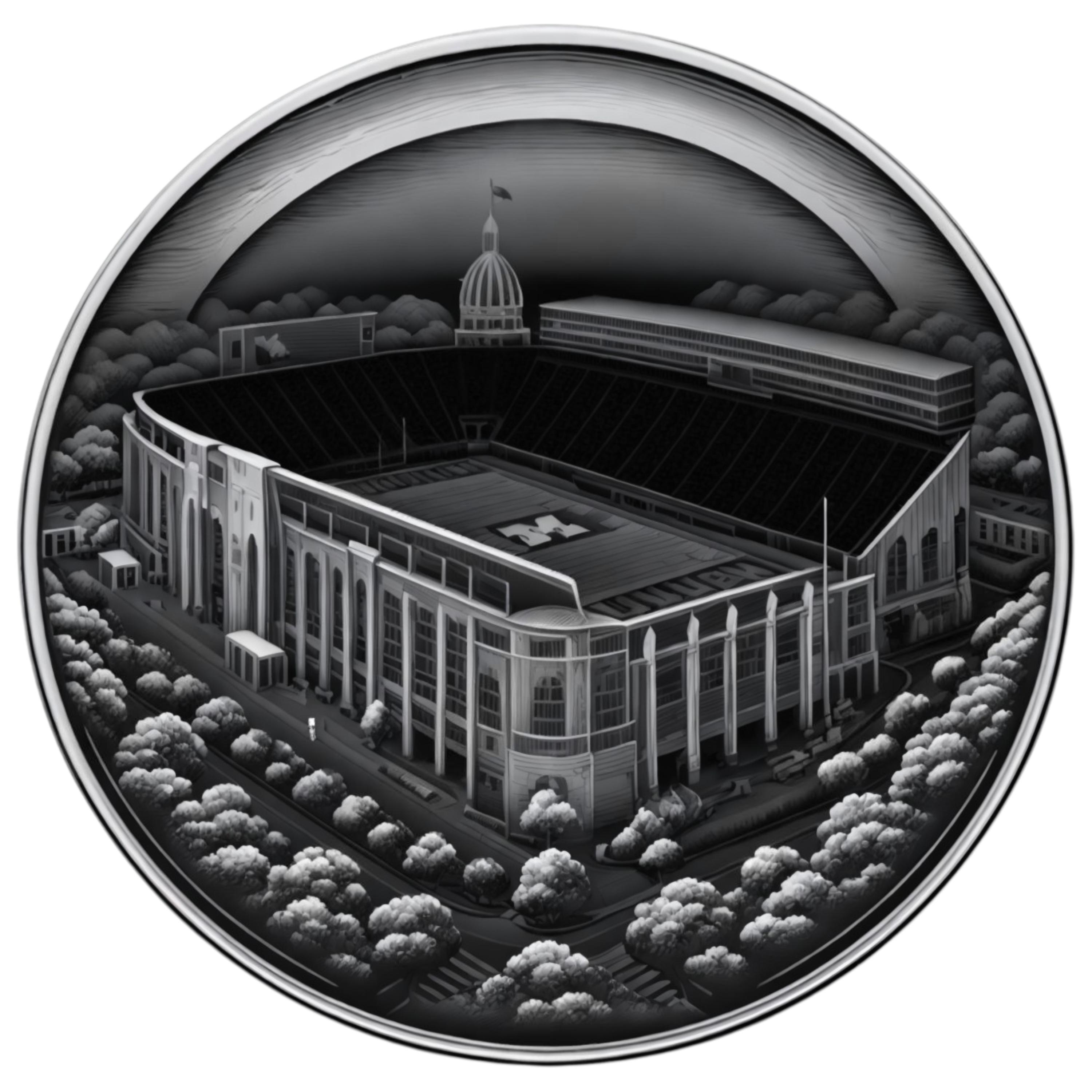Michigan Stadium 3D Relief STL File | Embossing | Depth, Height Map ...