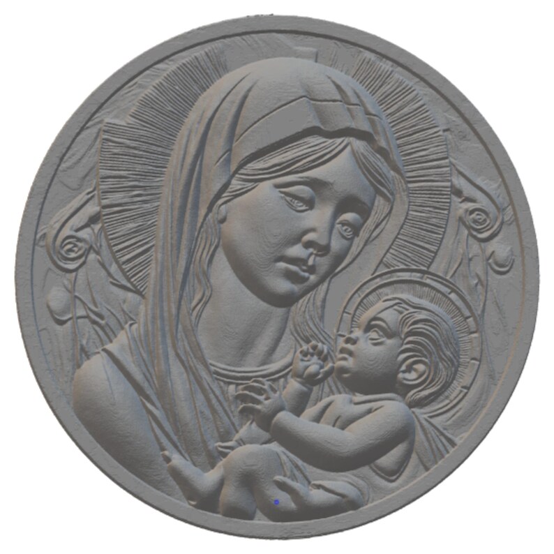 Virgin Mary | Jesus | Stl File | 3D Laser Engrave Depth Map (digital ...