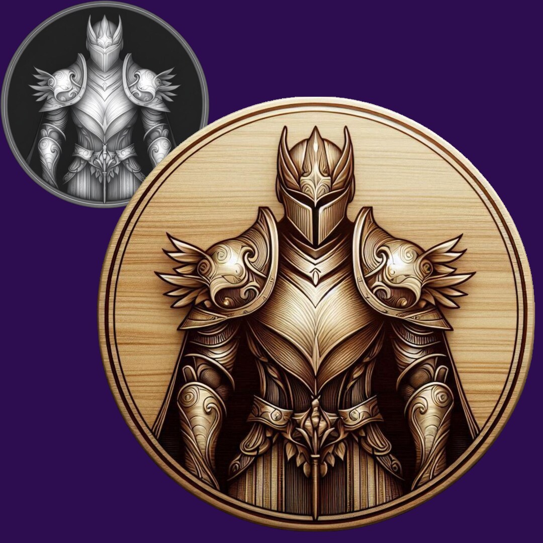 Armor of God Laser Cut File: Coin Depth Map, CNC Glowforge (digital ...