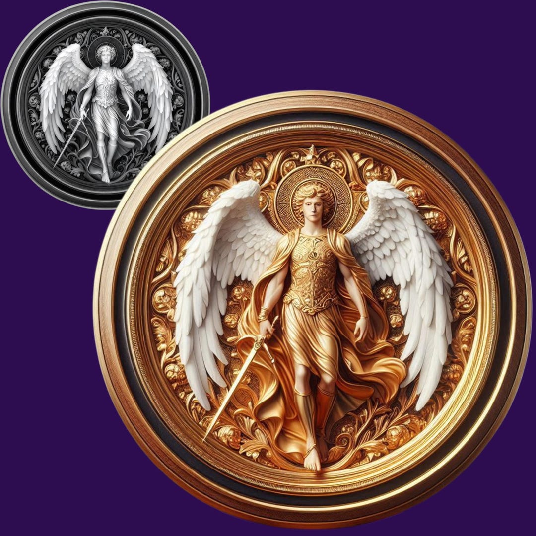 Archangel Michael | Laser File | 3D Laser Depth Map | PNG File | Depth ...