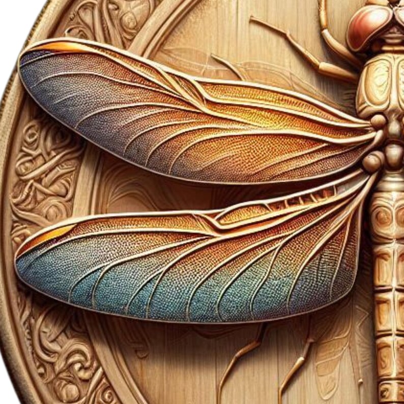 Dragonfly 3D 3D Relief STL File | Embossing | Depth, Height Map | Resin ...