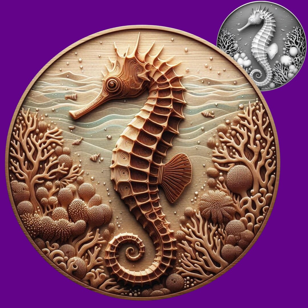 Seahorse Depth Map | 3D Laser Engrave File (digital Download) - Etsy