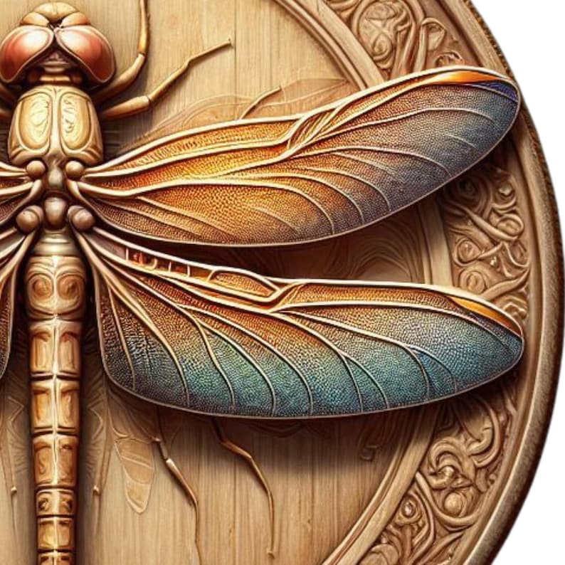 Dragonfly 3D 3D Relief STL File | Embossing | Depth, Height Map | Resin ...