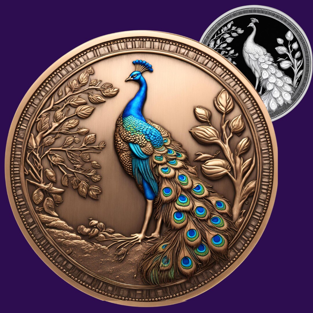 Peacock Coin Depth Map: 3D Laser File (digital Download) - Etsy