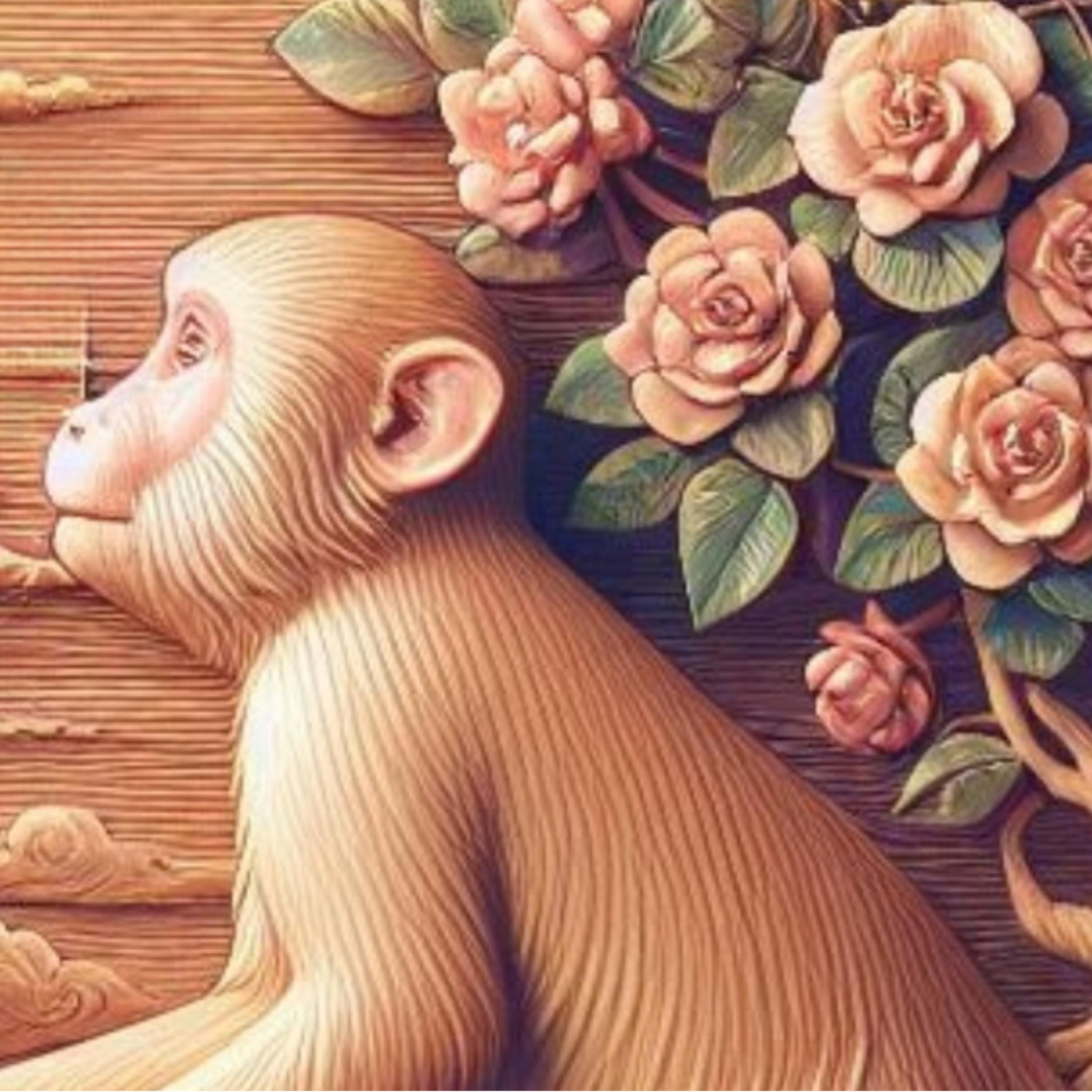 Monkey | 3D Laser File | Depth Map | PNG File | Brass Coin | High ...