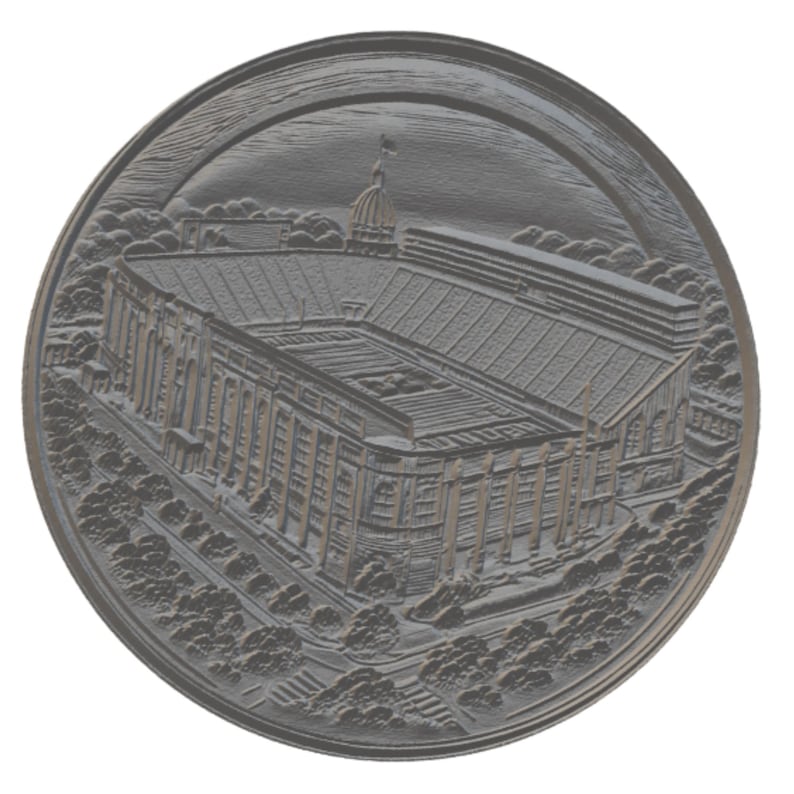 Michigan Stadium 3D Relief STL File | Embossing | Depth, Height Map ...