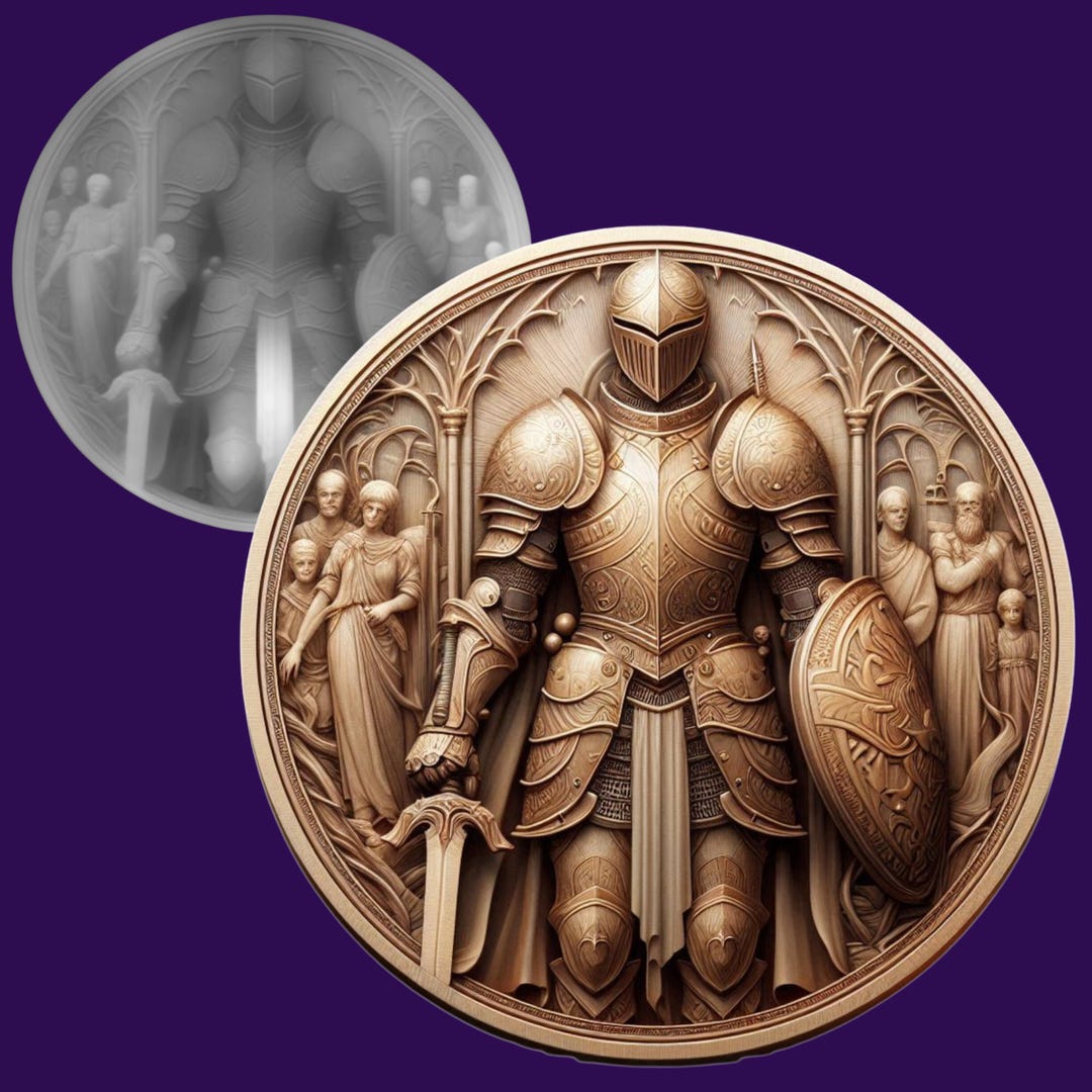 Armor of God Laser File 3D Laser Engraving File Depth Map Height Map ...