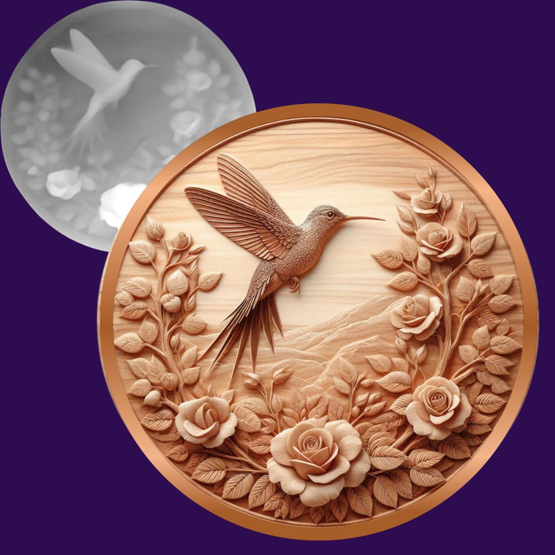 Laser File Depth Map Height Map 3D Laser Ready File Xtool Lightburn 3d ...