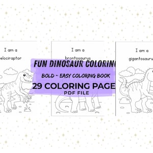 Printable Dino Art: Fun Dinosaur Coloring and Drawing Pages for Kids - Etsy