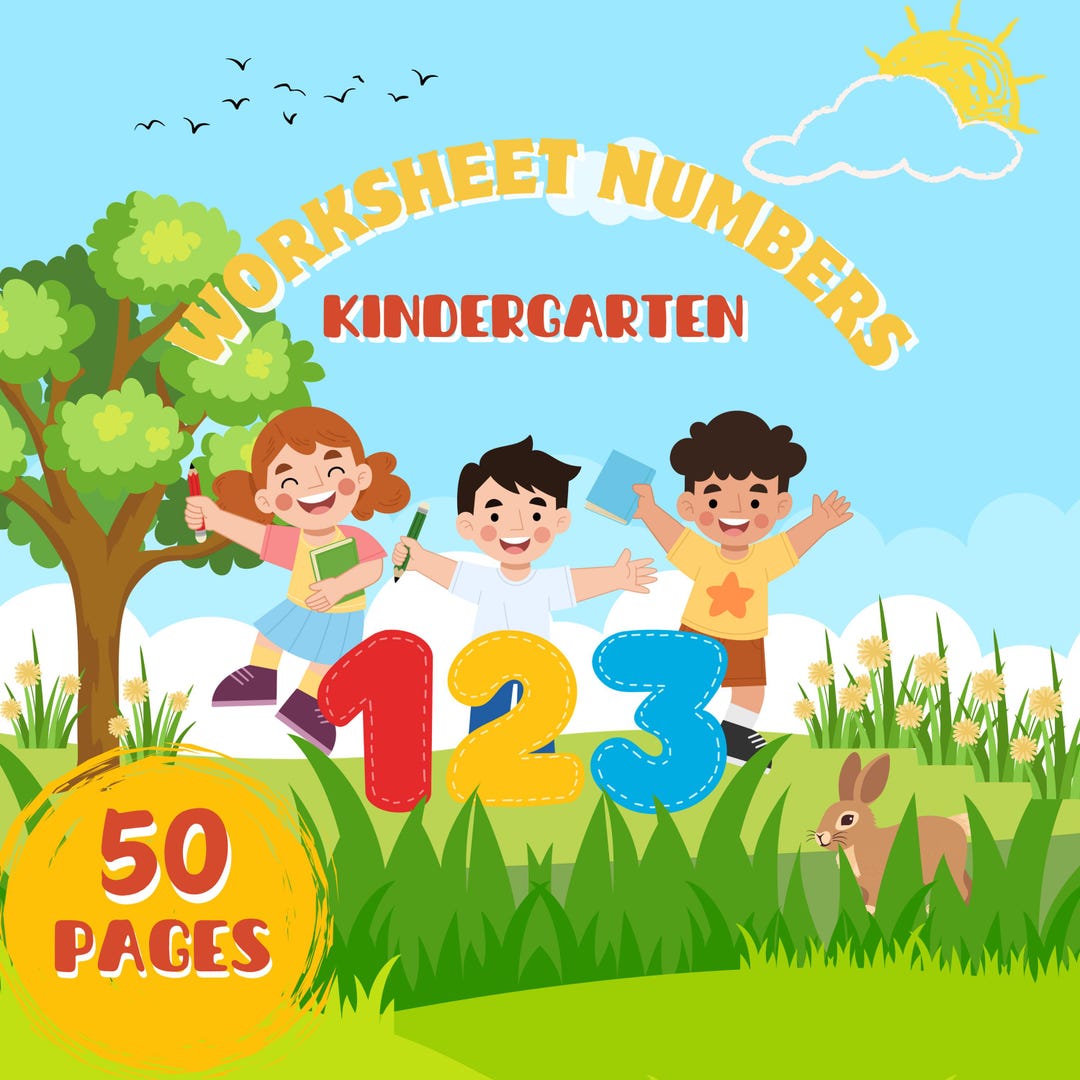50 Kindergarten Number Worksheets Learn to Write and Count 1-10 8x11 ...