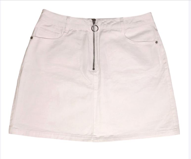 Terranova Front Zip White Jeans Mini Skirt Size M Brand New - Etsy