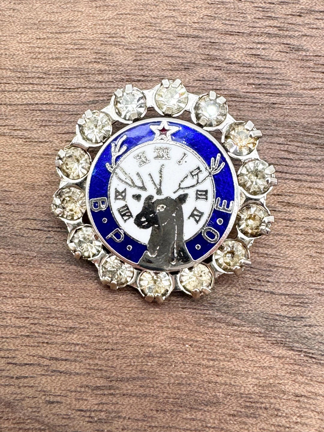 BPOE Elks Rhinestone and Enamel Lapel/pin - Etsy