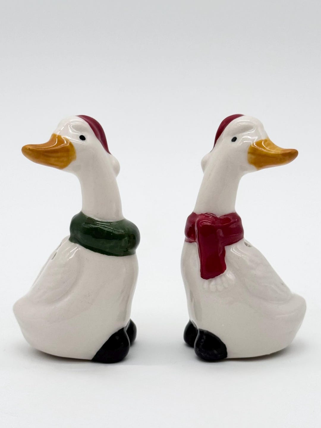 Christmas Geese Ceramic Salt and Pepper Shakers - Etsy
