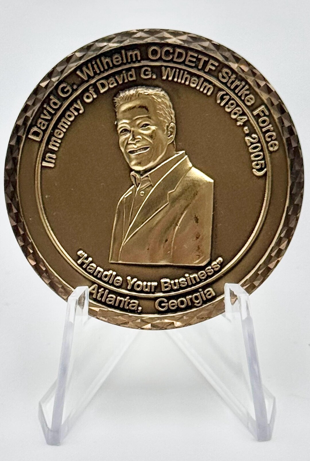 David G. Wilhelm Memorial Challenge Coin OCDETF Atlanta Georgia - Etsy