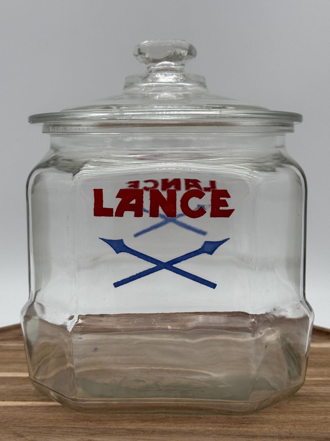 Vintage 1930's Lance Glass Jar, General Store Advertising, Collectible ...
