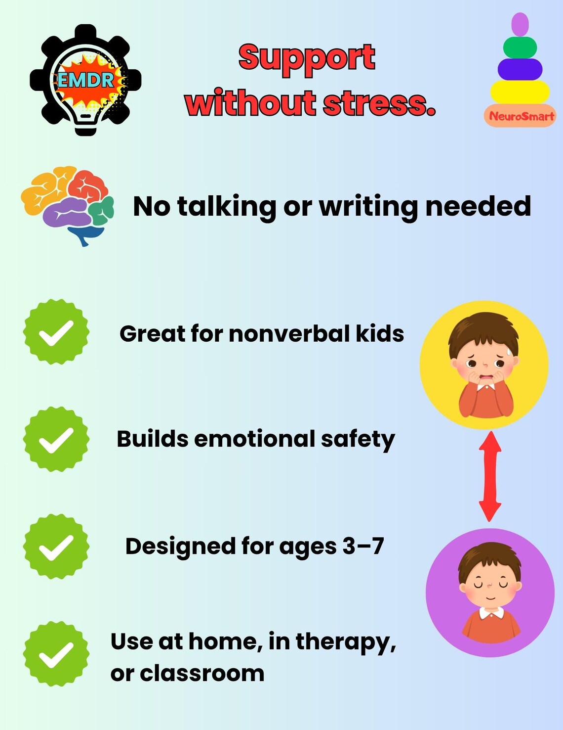 Emdr-inspired Emotion Regulation Worksheets for Kids | Autism, ADHD ...
