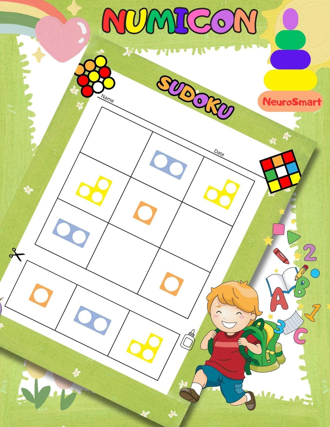 Numicon. More, Less, Equal - Dinosaur-themed Printable Math Worksheet ...