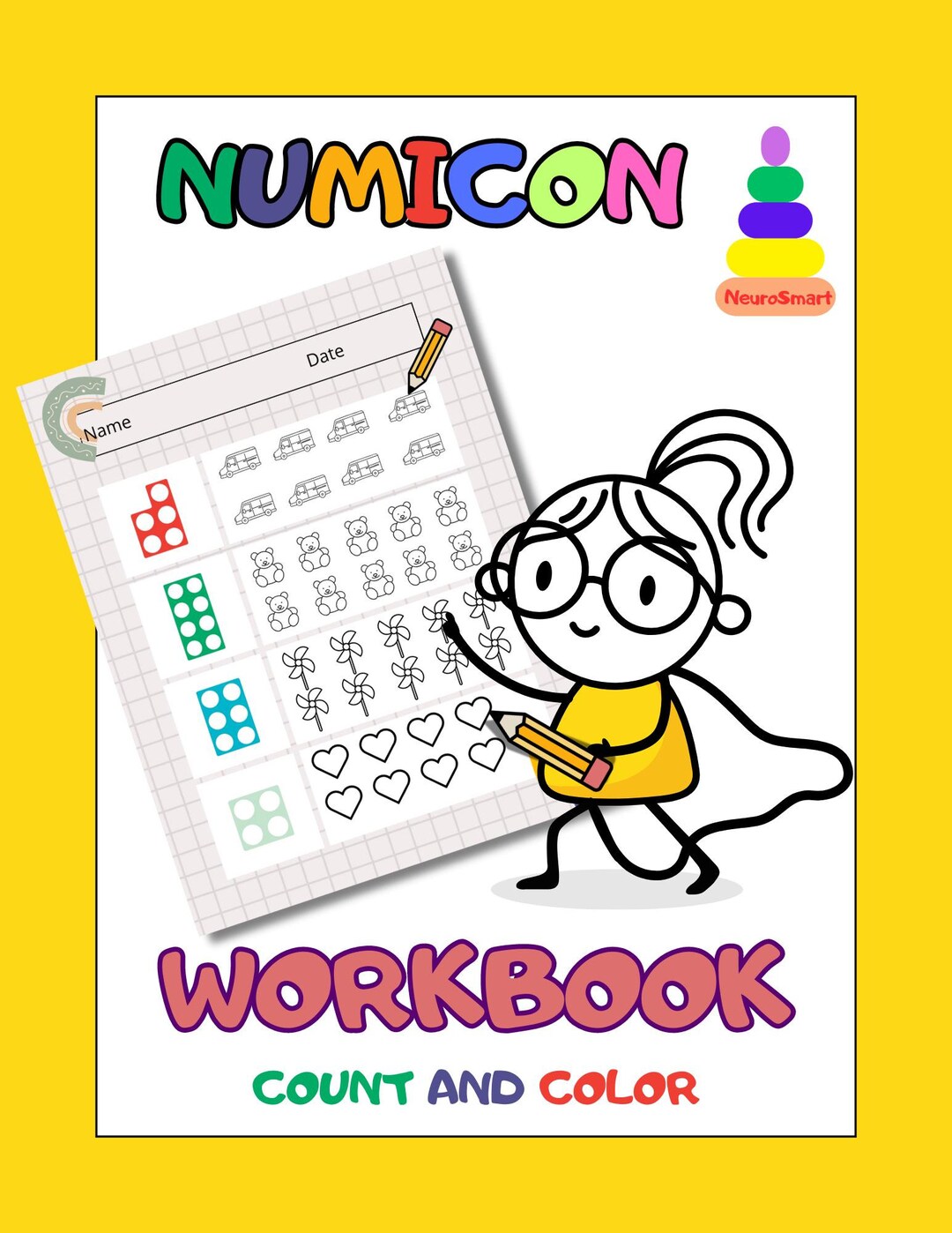 Numicon Math Activity for Special Needs Kids | Count and Color Matching ...