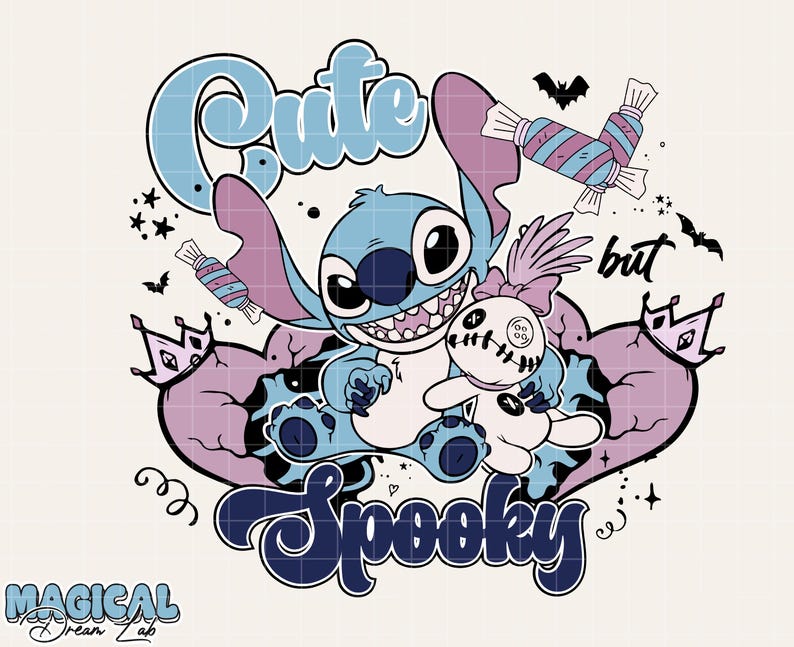 Stitch Spooky Season Png, Retro Stitch Halloween Sublimation Png, Retro ...