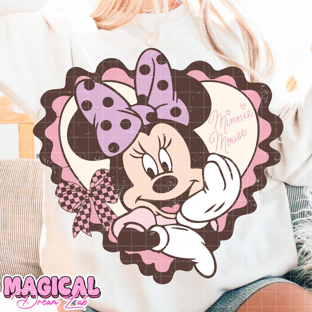 Coquette Pink Bow Minnie Png, Coquette Valentine Png, Minnie Mouse Png ...