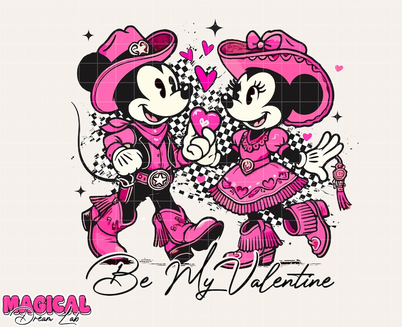 Checkered Minnie Mickey Mouse PNG, Trendy Png Design, Soft Girl Era Png ...