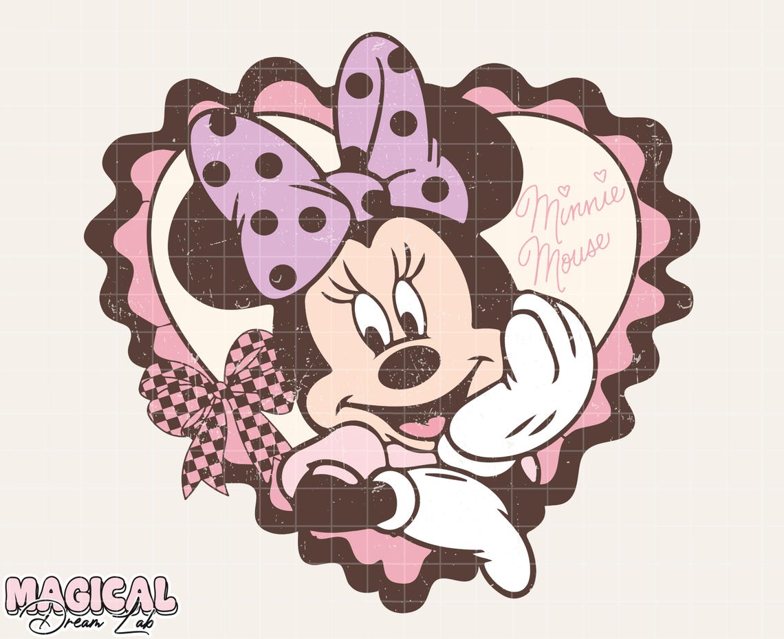 Coquette Pink Bow Minnie Png, Coquette Valentine Png, Minnie Mouse Png ...