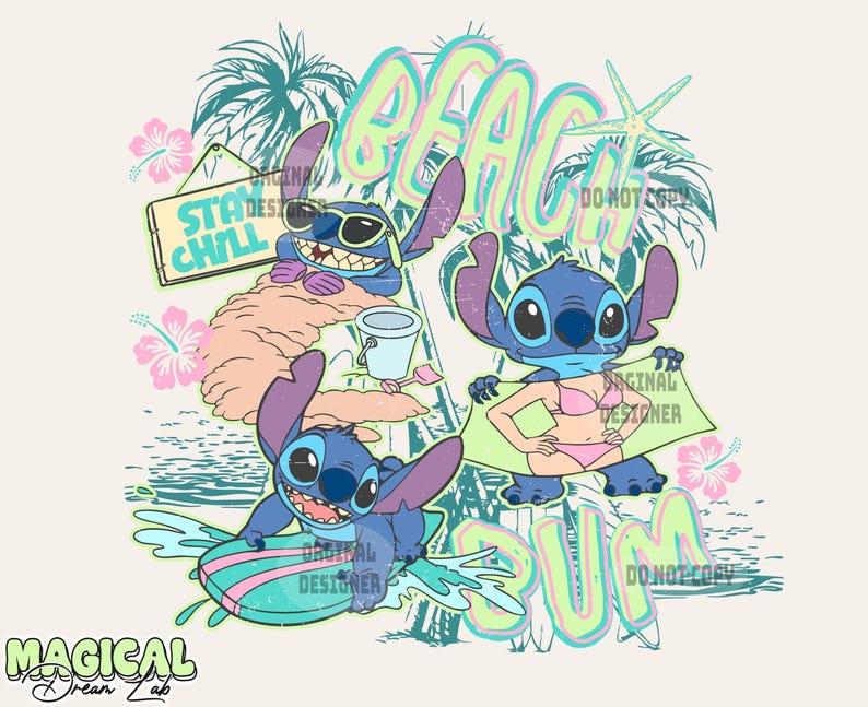 Beach Bum Png, Retro Summer Png for Sublimation, Blue Alien Png, Beach ...