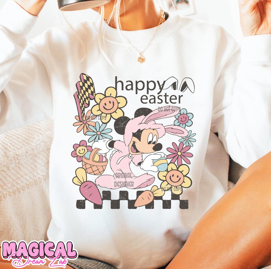Minnie Easter Png, Girls Easter Shirt Png, Minnie Easter Bunny Png ...