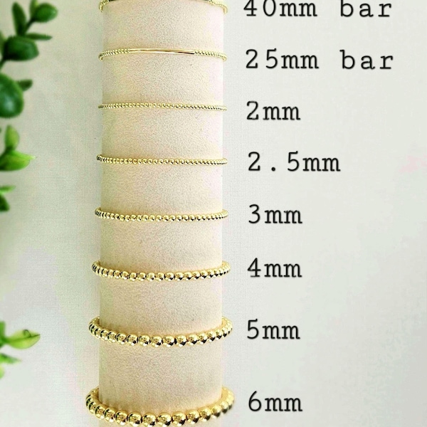 2mm Gold Beaded Bracelet - Etsy