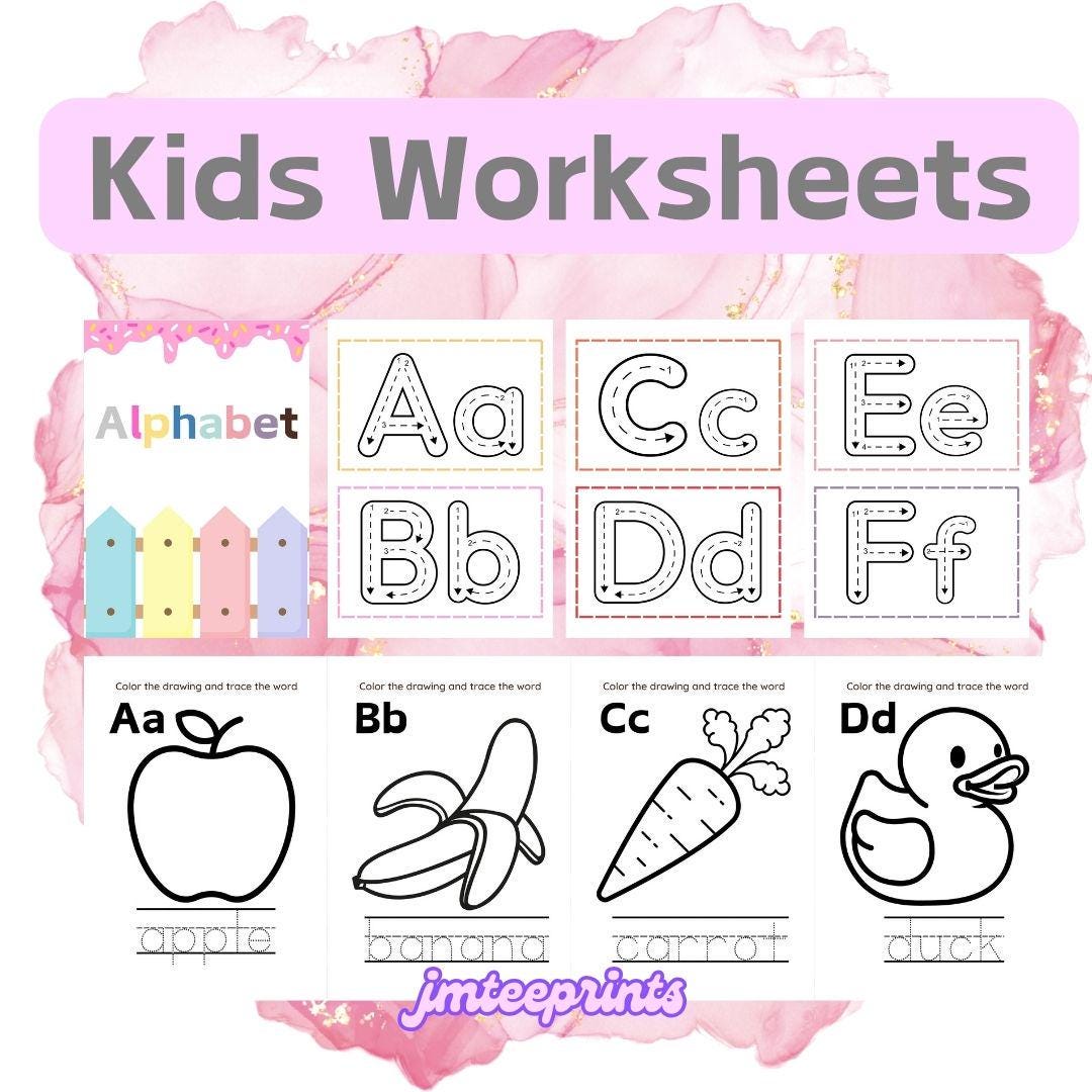 Kids Educational Worksheets Bundle Printable Worksheets for Toddlers 90 ...