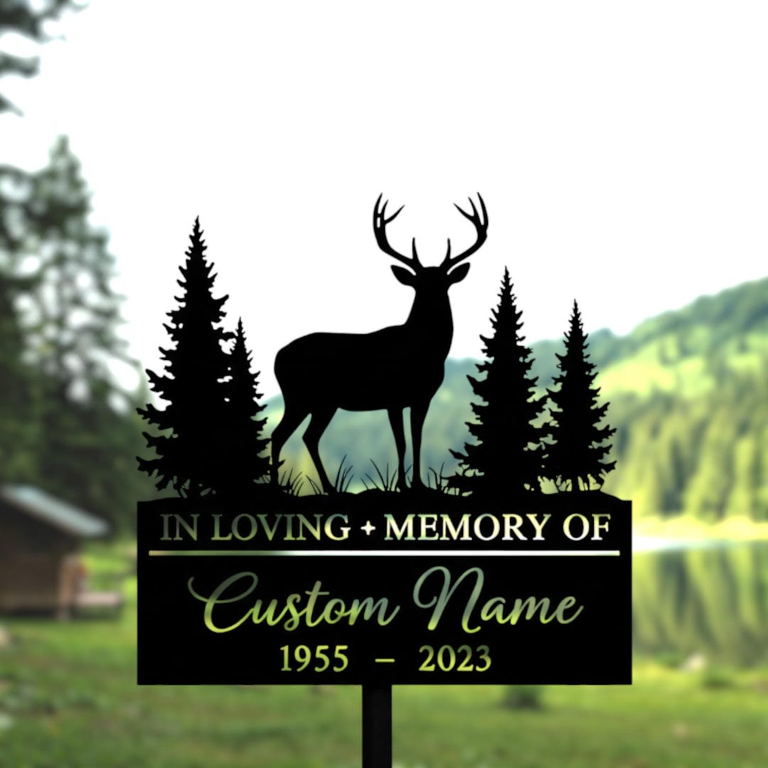Personalized Metal Memorial Sign, Memorial Garden Sign, Metal Grave ...