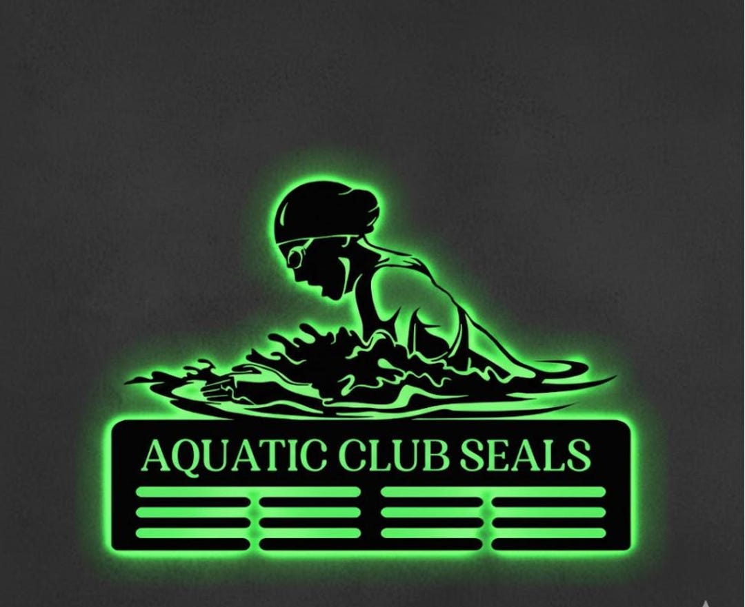Swimmer LED Light Custom Name Sign, Signage Poolside Decor, Athlete ...