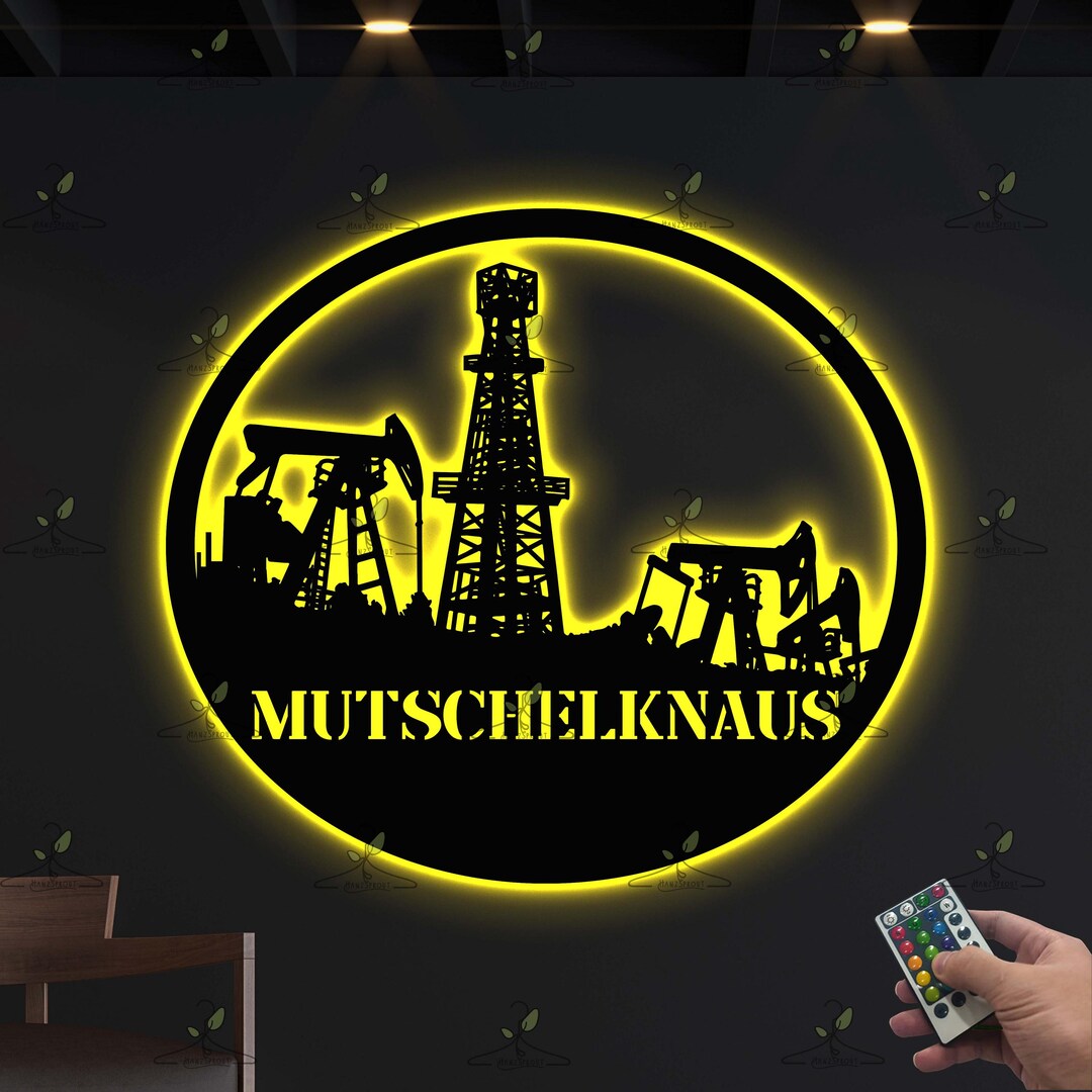 Custom Oilfield Worker LED Sign: Personalized Oil Rig Metal Wall Art - Etsy