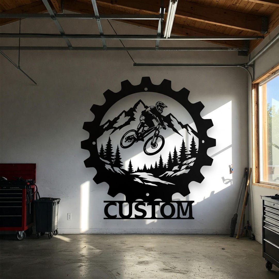 Personalized Mountain Biking Metal Sign, Trail Riding Metal Sign ...