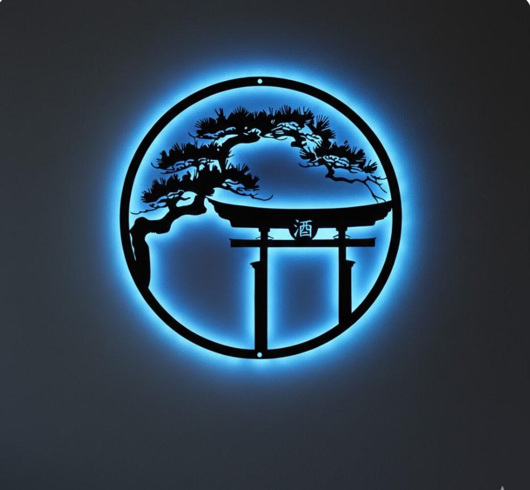 Torii Gate Art, Japanese Decor, Zen Gift, Bonsai Tree, Asian Decor ...