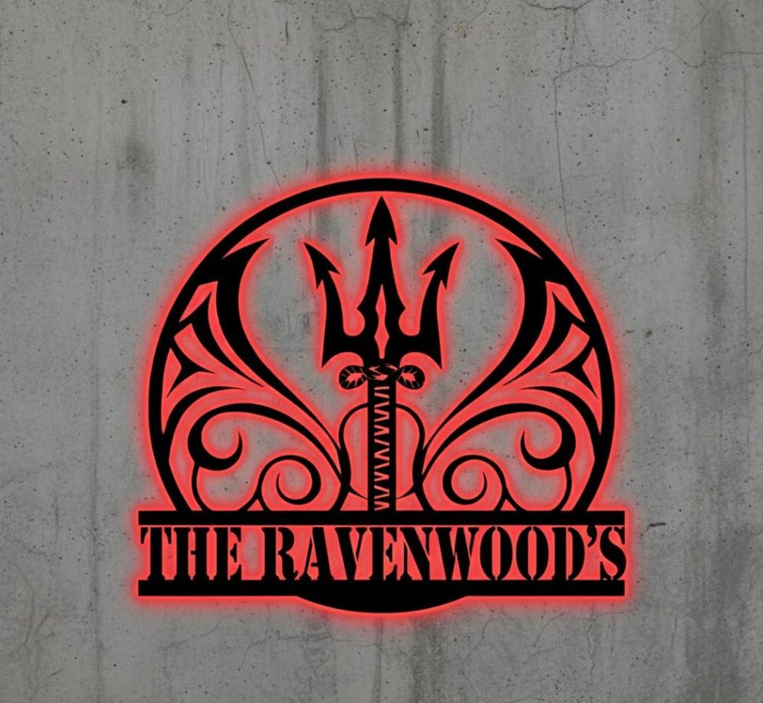 LED Trident Metal Wall Art, Personalized Navy Seal Gift, Custom Last ...