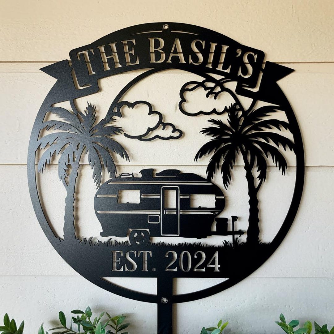 Custom RV Camping Sign, Camper Metal Sign, Metal Camper Sign, Outdoor ...