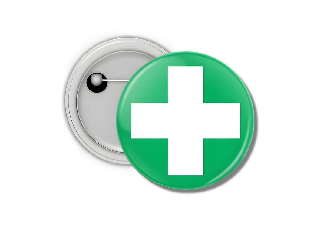 FIRST AID Button Badge - Etsy