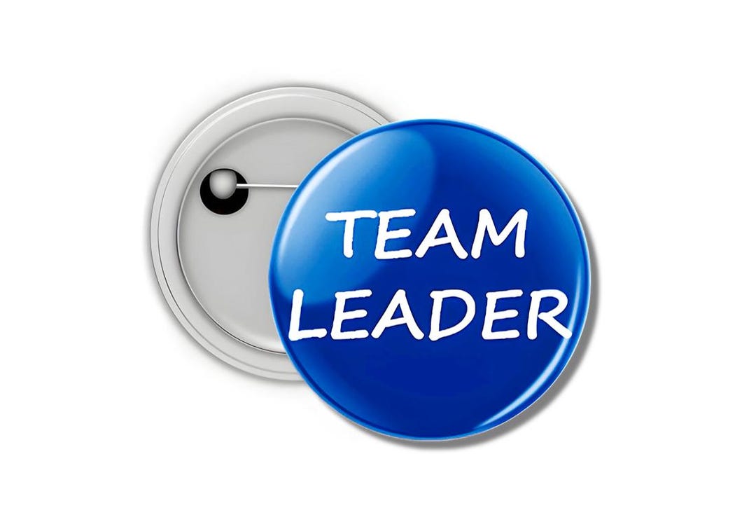 TEAM LEADER Button Badge - Etsy