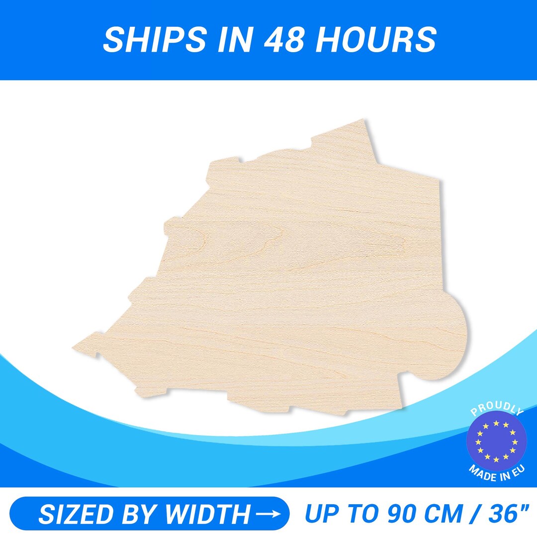 Personalized Wooden Vatican City Shape • Custom Size Baltic Birch ...