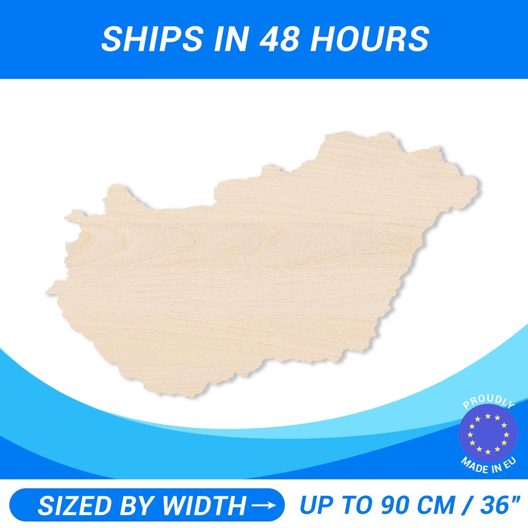 Personalized Wooden Hungary Shape • Custom Size Baltic Birch Plywood ...