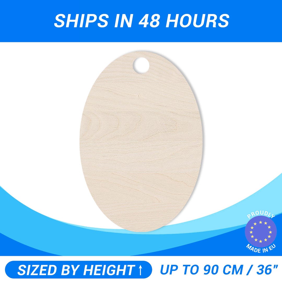 Personalized Wooden Oval Cutting Board Shape • Custom Cut Baltic Birch ...
