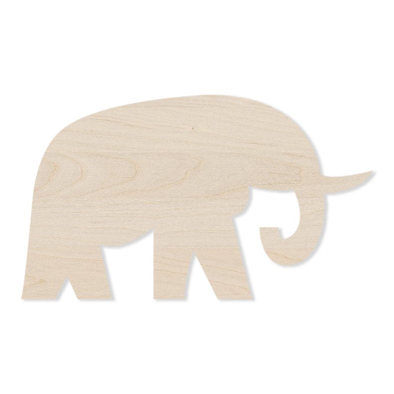 Personalized Wooden Mammoth Shape • Custom Cut to Size Baltic Birch ...