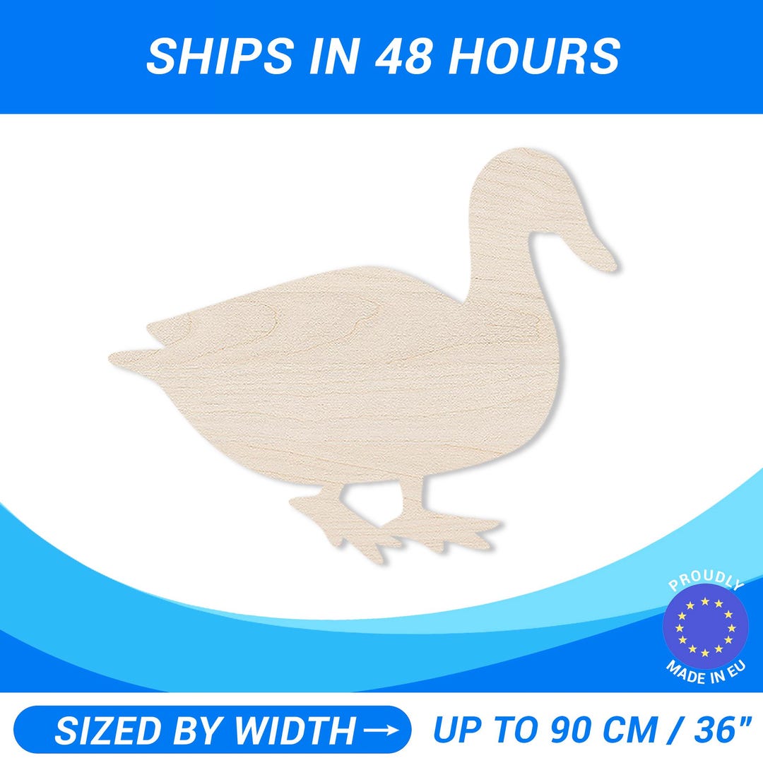 Personalized Wooden Duck Shape • Custom Cut to Size Baltic Birch ...