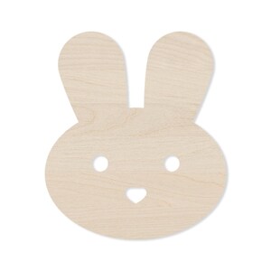 Personalized Wooden Rabbit Head Shape • Custom Cut to Size Baltic Birch ...