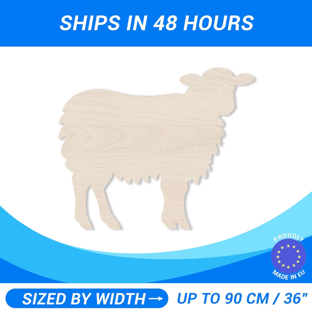 Personalized Wooden Sheep Shape • Custom Cut to Size Baltic Birch ...